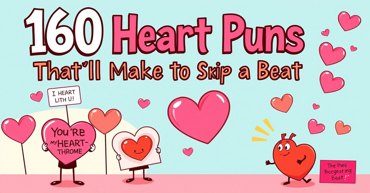 160 Heart Puns That’ll Make You Skip a Beat - Puns Go